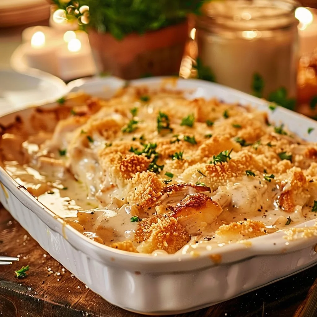 Creamy Cottage Cheese Millionaire Chicken Casserole